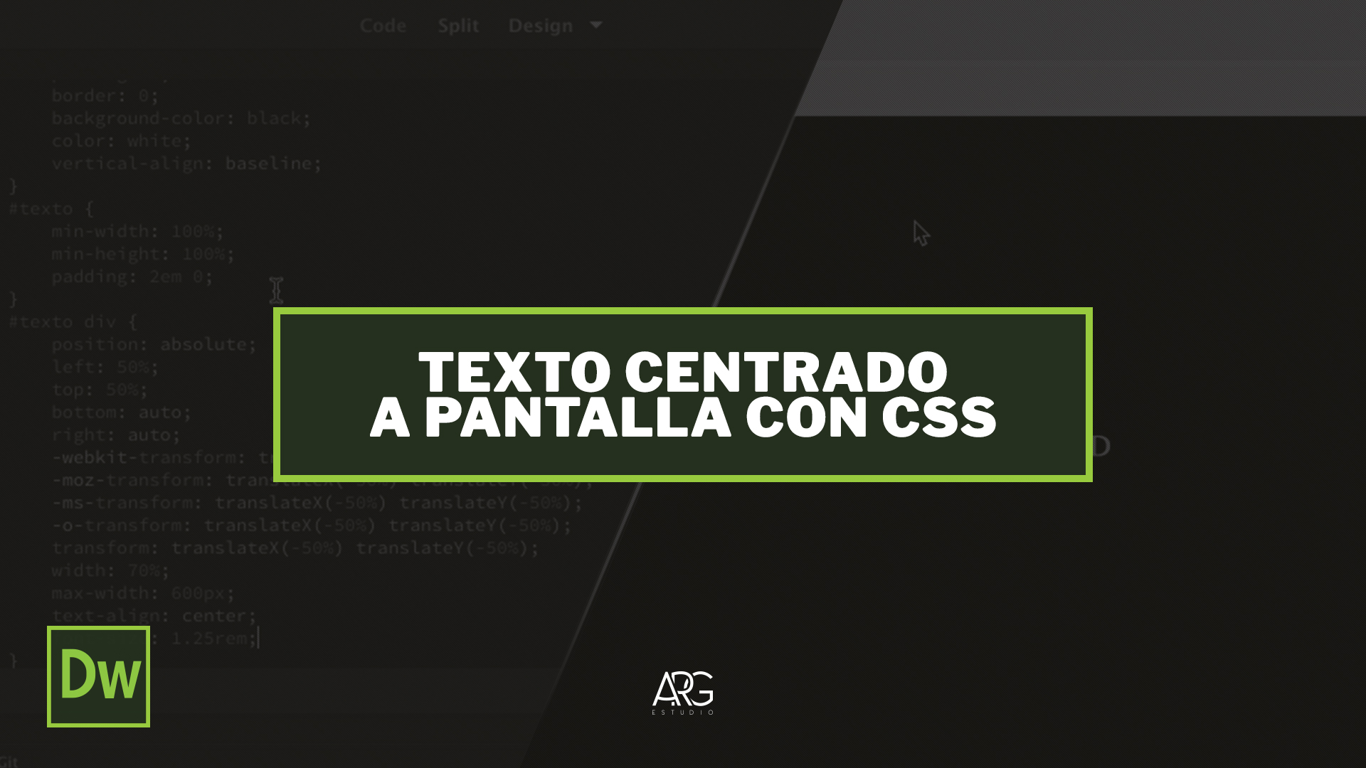 ARG Estudio · Elemento Centrado a Pantalla con CSS